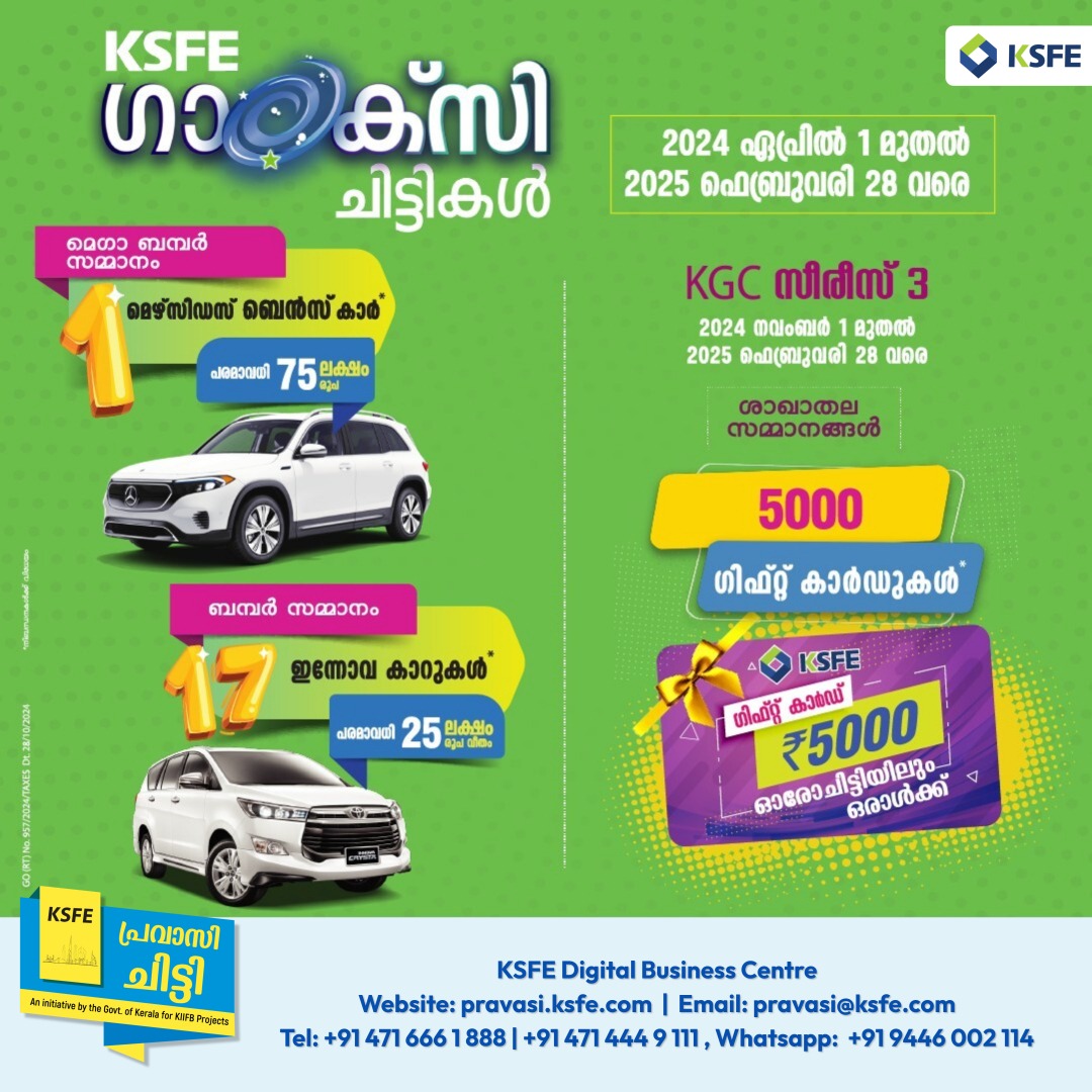 KSFE Pravasi Chits - Online Chit Solution for Non Resident Keralites